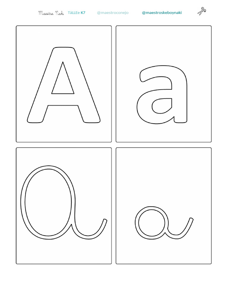 Abecedario Imprenta Cursiva | PDF