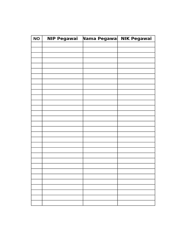 FORMAT DATA ASN | PDF