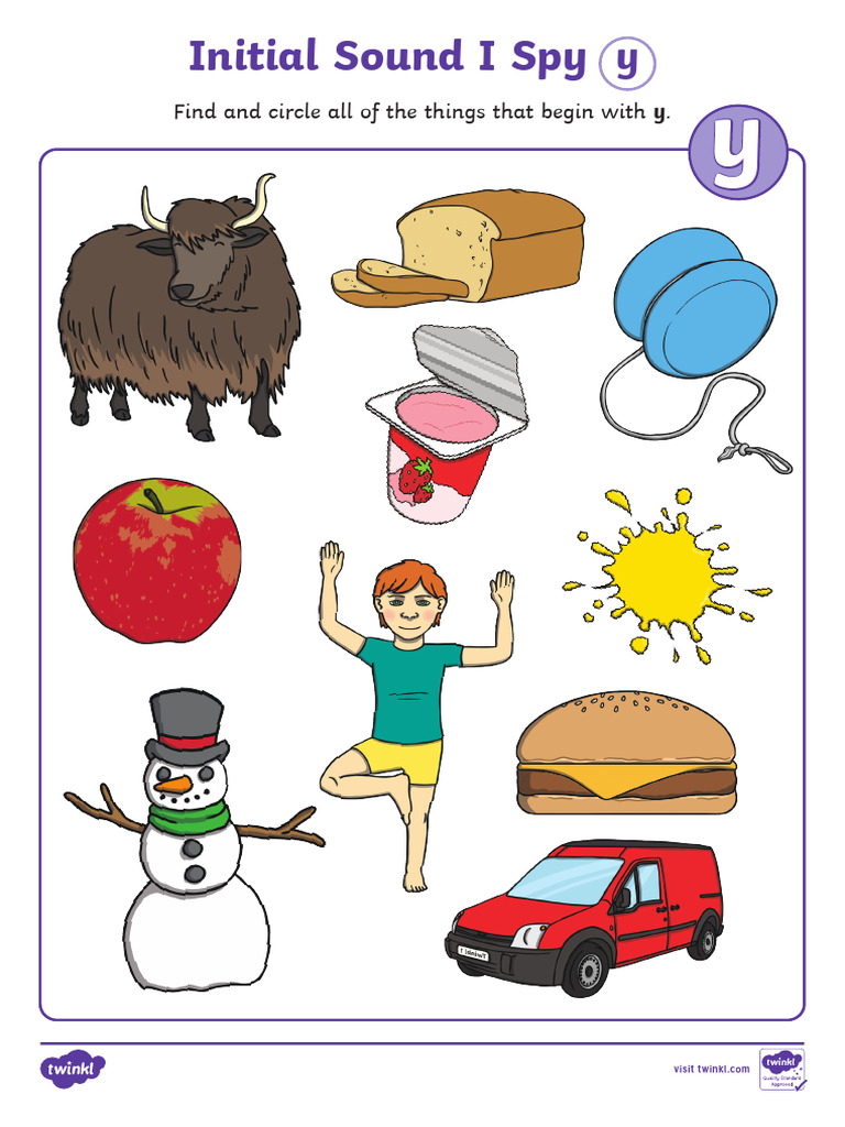 Initial Sound I Spy y | PDF