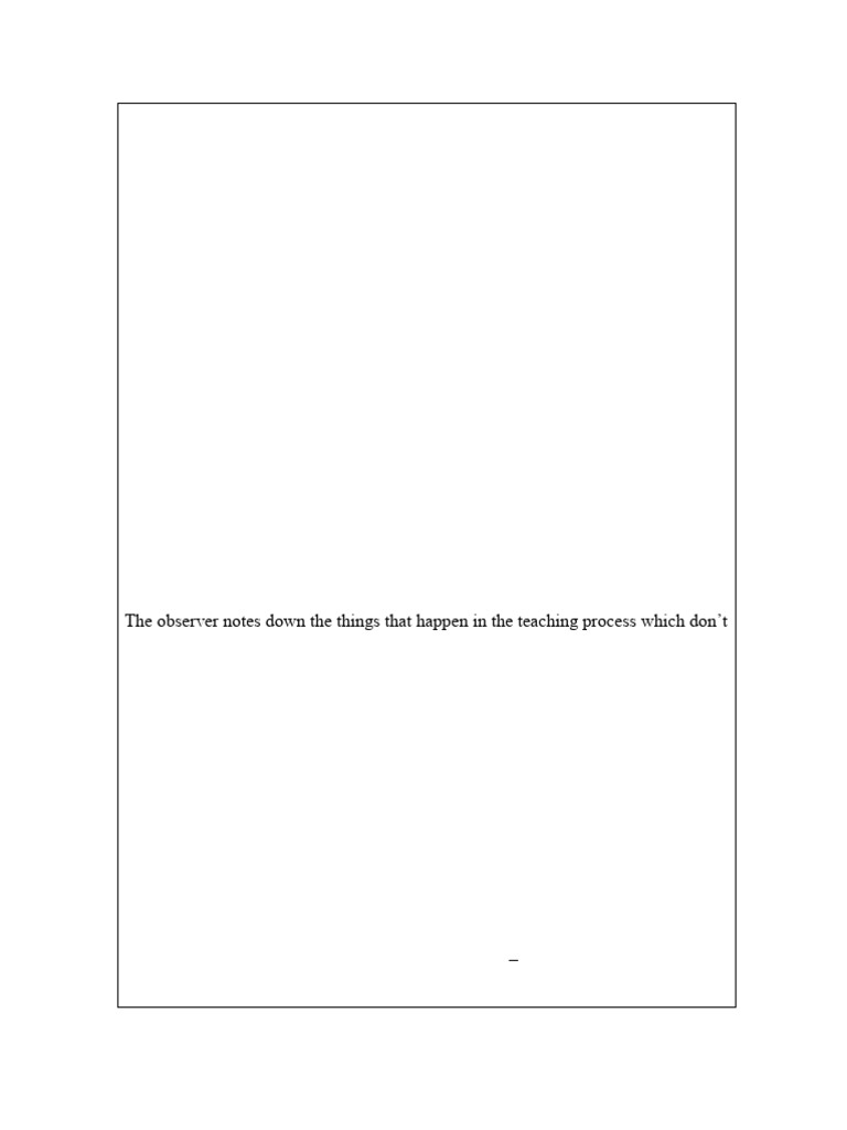 5 Activities For Per Observation | PDF | Teachers | Psychology
