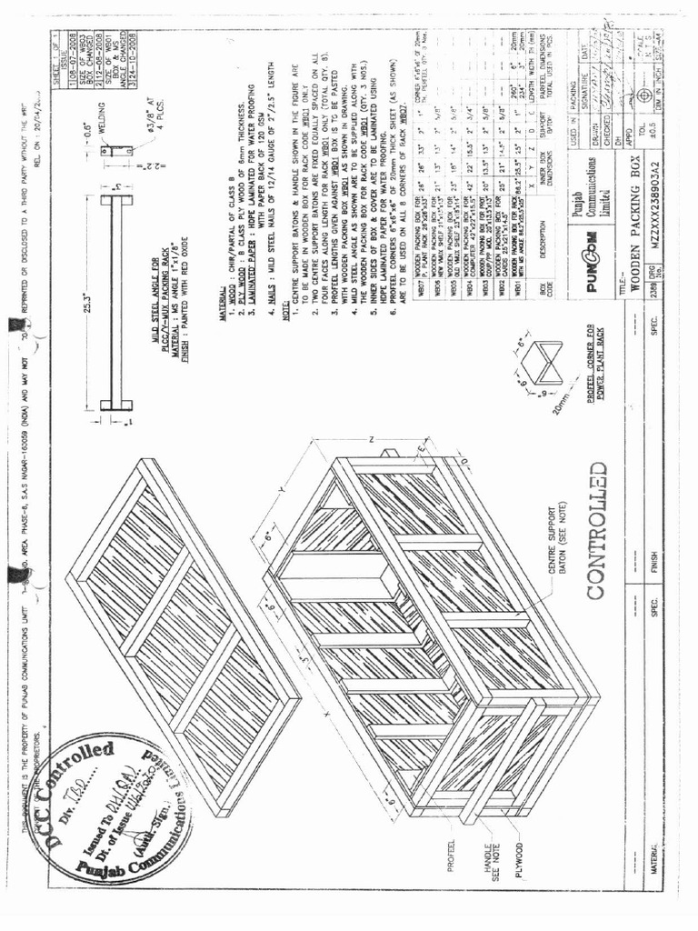 Wooden Boxes Drawings | PDF