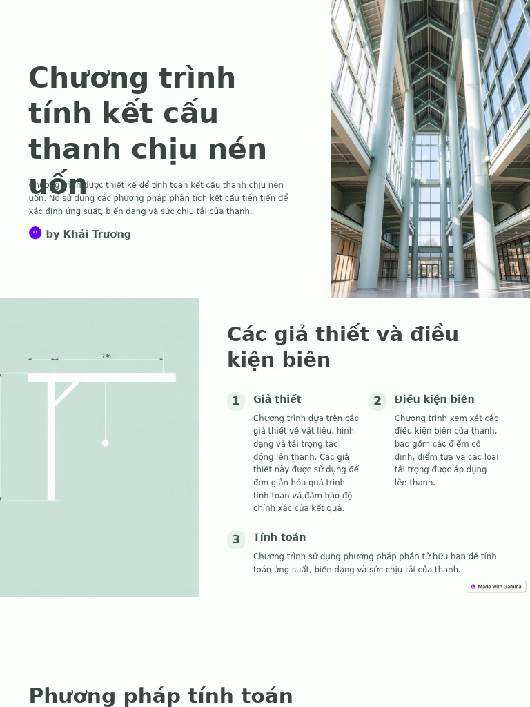 Chuong Trinh Tinh Ket Cau Thanh Chiu Nen Uon | PDF