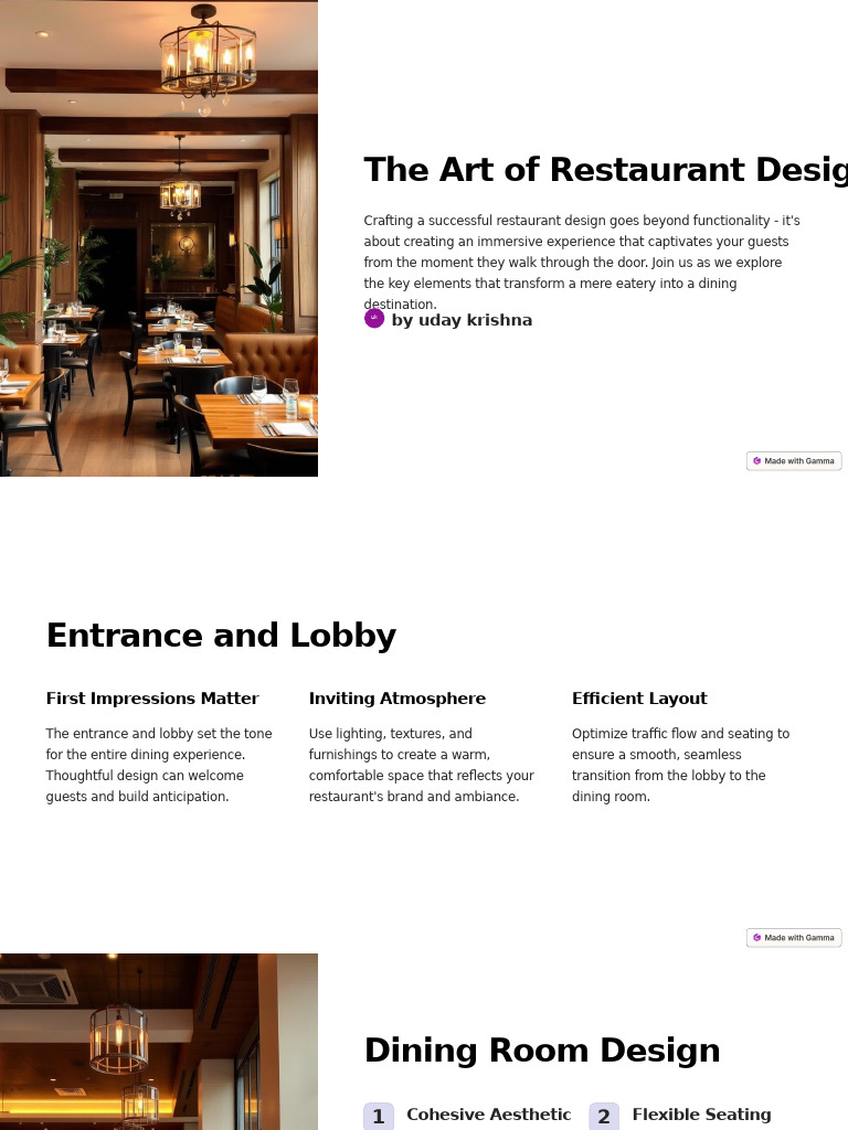 The Art of Restaurant Design | PDF | Restaurants | Lighting