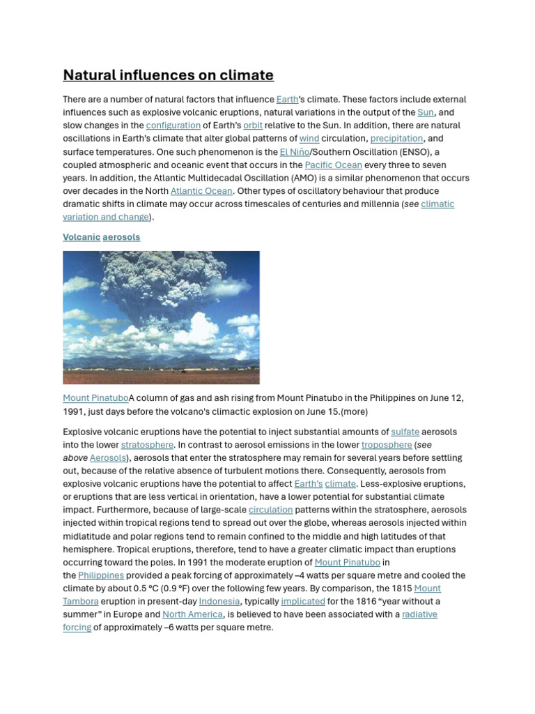 Natural influences on climate | PDF | Earth | Climate