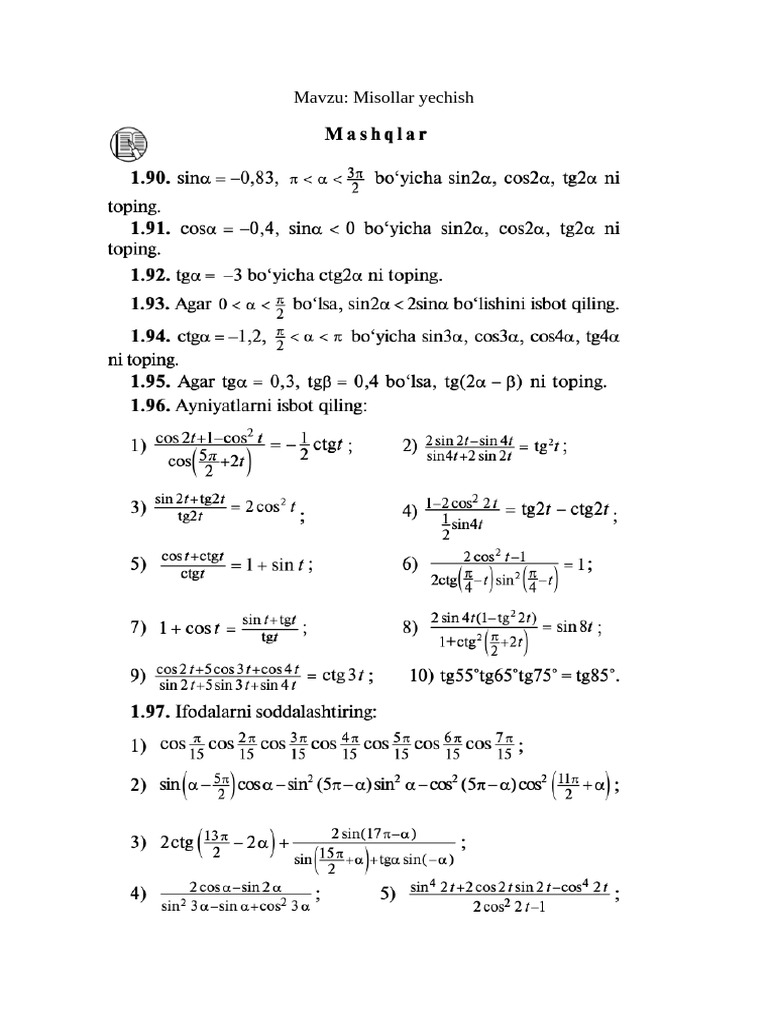 Misollar Yechish | PDF