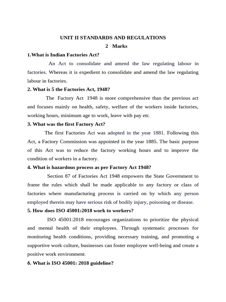 UNIT 2 IS (1) | PDF | Occupational Safety And Health | Audit