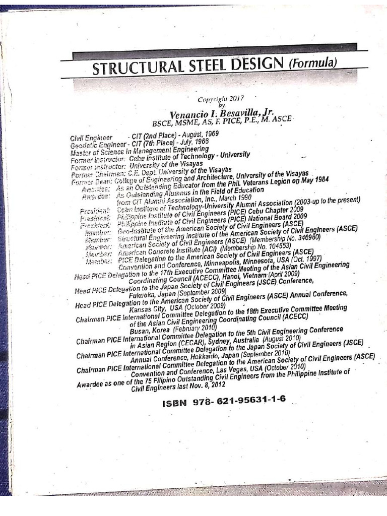 Pdfcoffee.com Structural Steel Design Besavilla 1pdf PDF Free | PDF