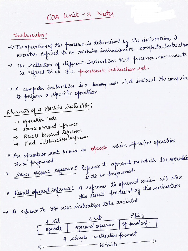 Coa 3rd Unit Notes | PDF