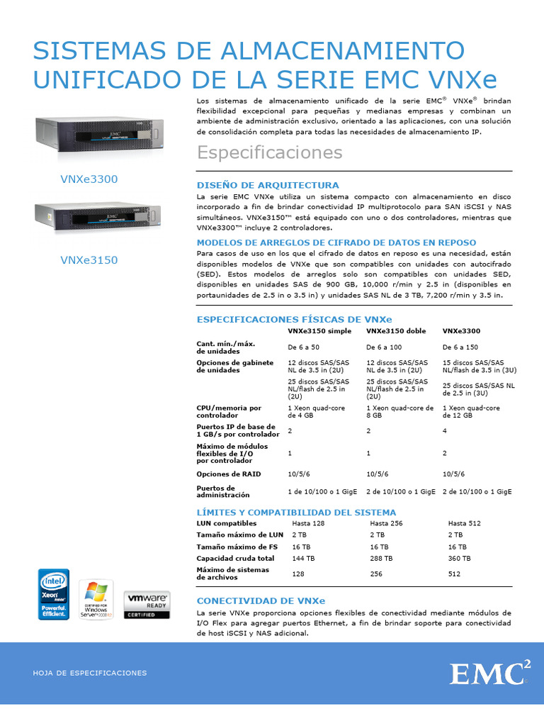 Emc Vnxe SP | PDF | V Mware | Ingeniería Informática