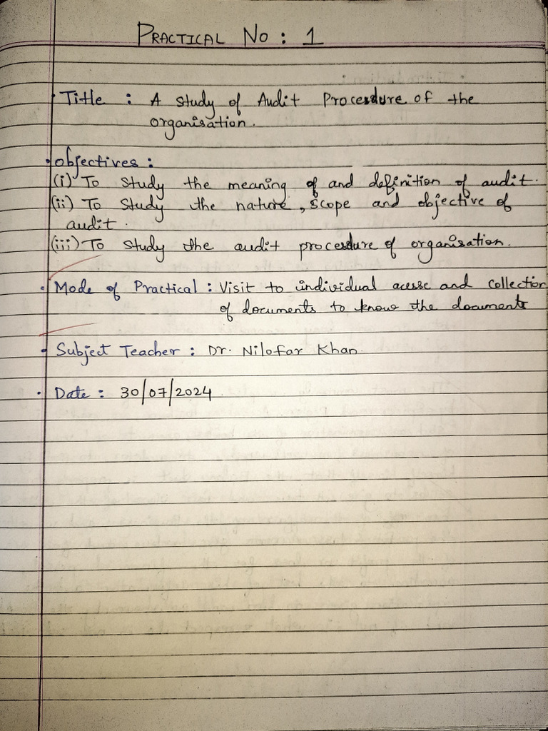 Audit Practical 1, 2 and 3 (1) - 1 | PDF