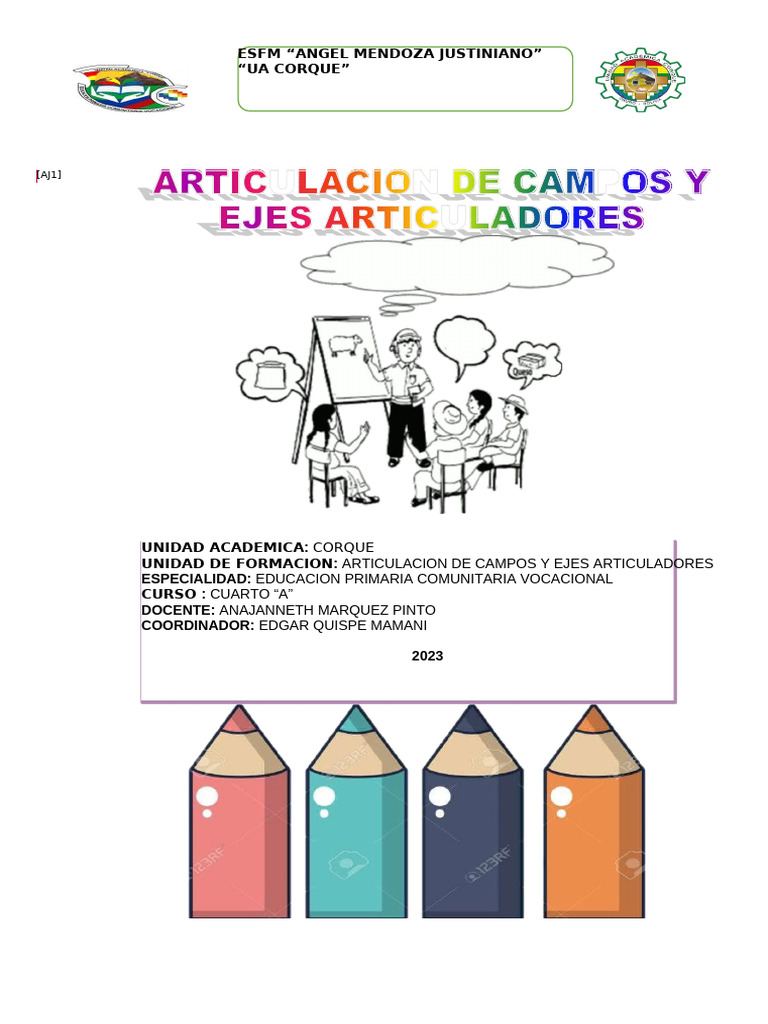 PDF ARTICULACION DE CAMPOS Y EJES ARTICULADORES (2)-desbloqueado (1) | PDF | Enseñando ...