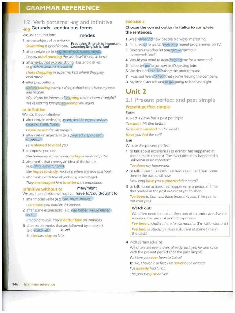 Verb Patterns - Gerunds and Infinitives | PDF