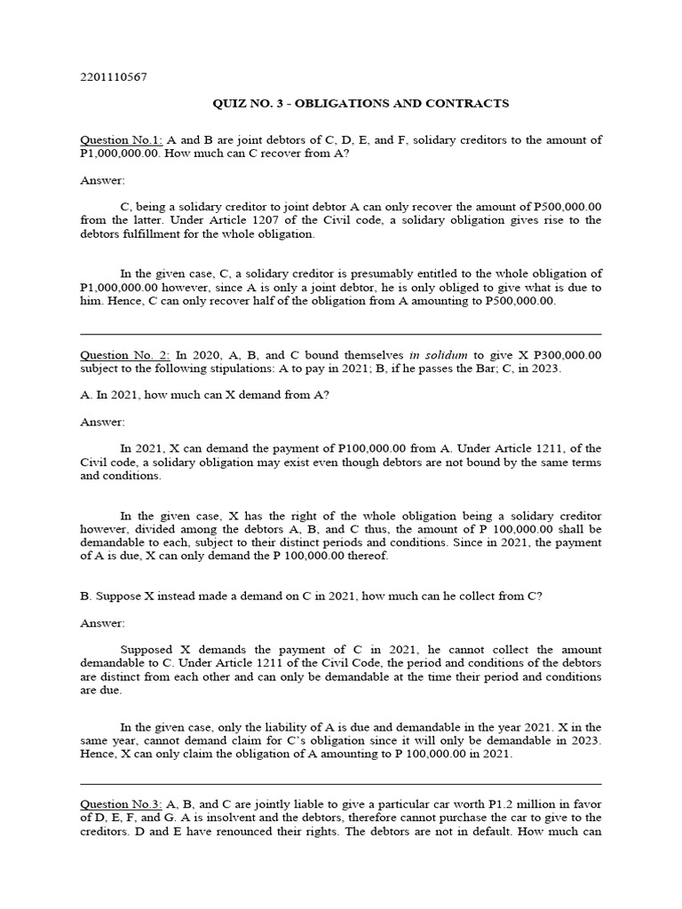 Oblicon | PDF | Debt | Lease