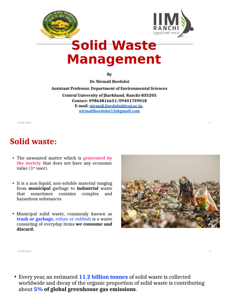Solid Waste Management | PDF | Municipal Solid Waste | Waste
