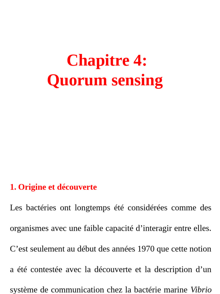Quorum-Sensing | PDF | Protéines | Bactérie