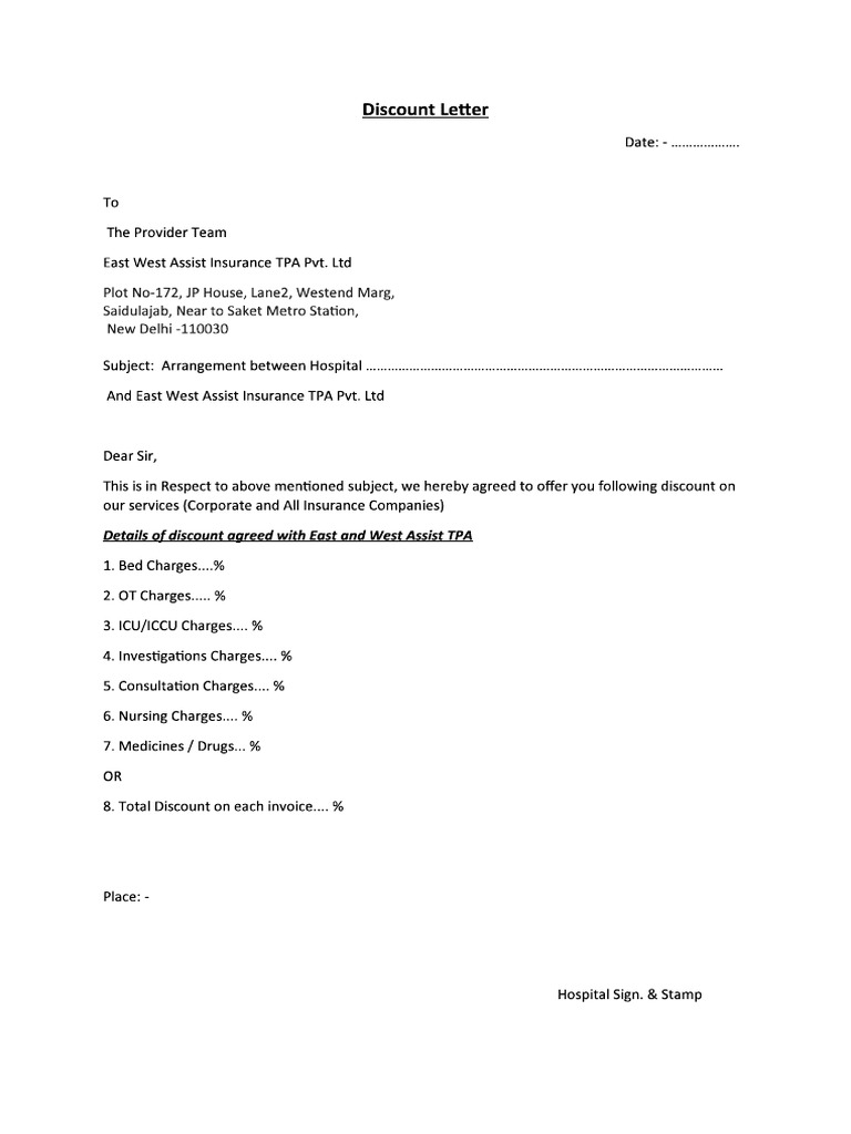 Discount Letter | PDF