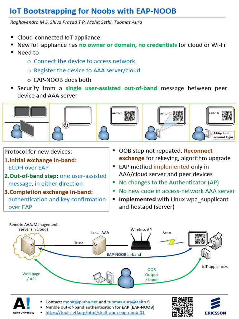 IoT Bootstrapping For Noobs With EAP NOOB | PDF