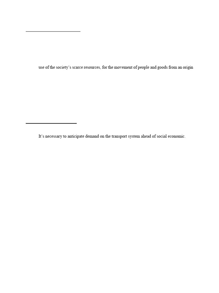 1a-Introduction To Transport Economics Notes | PDF | Transport | Economics