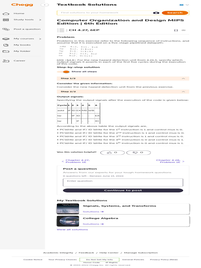 Solved Problems in This Exercise Refer to the Following Sequence ... Chegg.com 6 | PDF ...