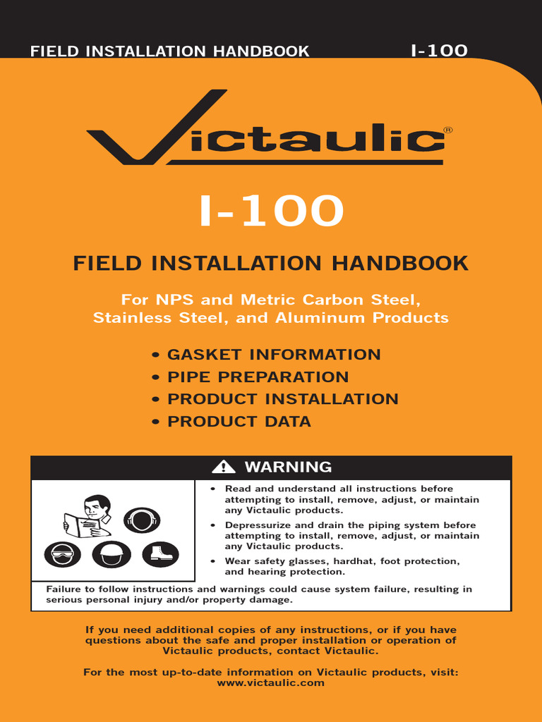 Victaulic I 100 | PDF | Pipe (Fluid Conveyance) | Valve
