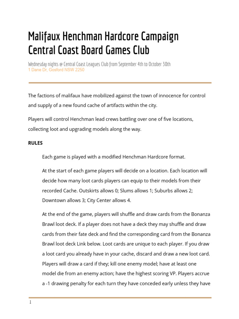 Malifaux Campaign | PDF | Gaming Devices | Playing Cards