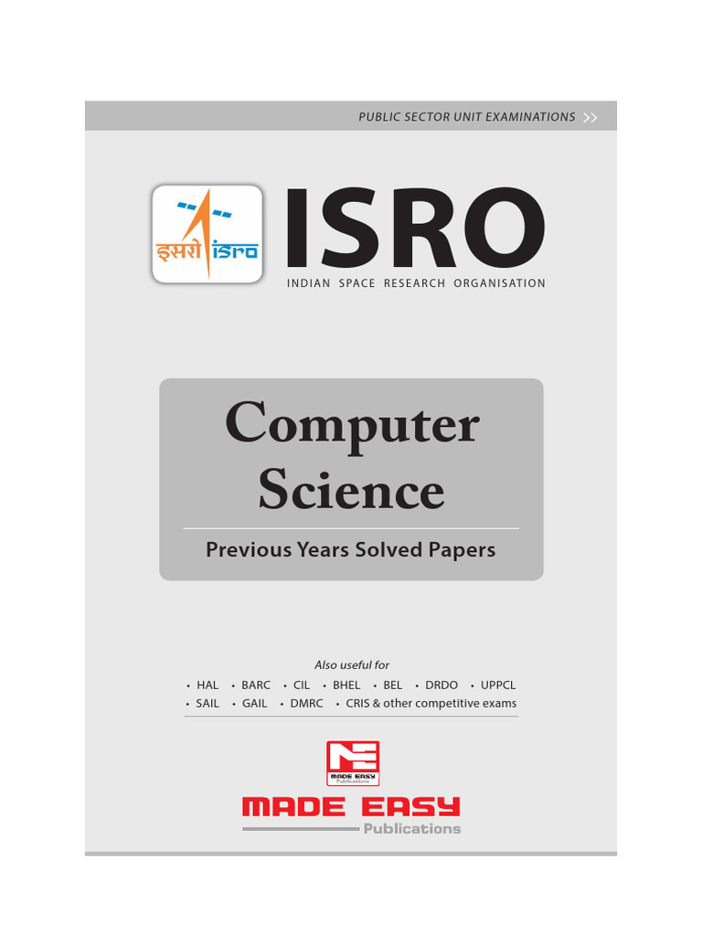 CS - ISRO (Previous Years Solved Papers) (1) | PDF | Outer Space ...