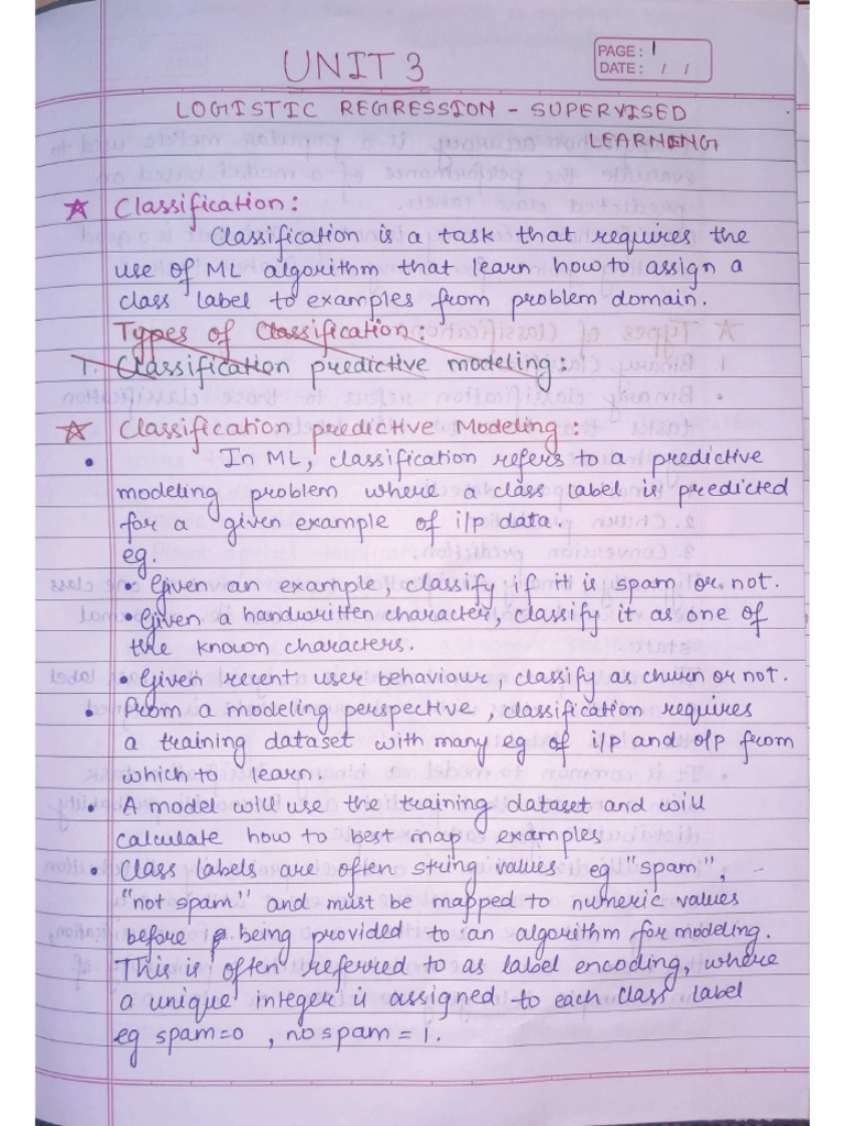 ML UNIT 2 Logistic Regression | PDF
