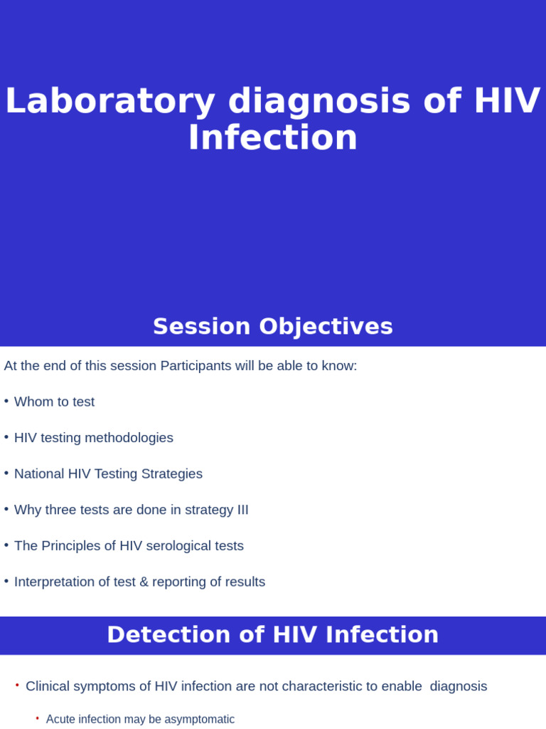 HIV Testing and Diagnosis Guide | PDF | Diagnosis Of Hiv/Aids | Public ...