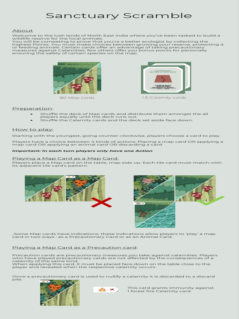 Sanctuary Scramble Rule Book Readable | PDF | Board Games | Games Of ...