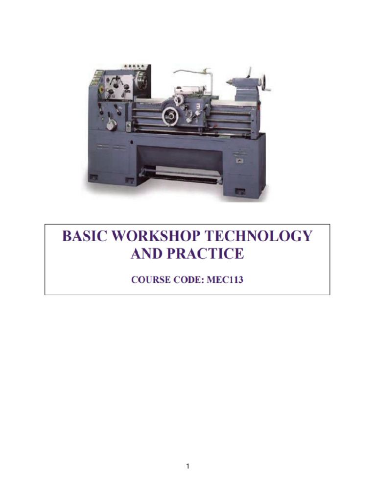 Basic Workshop Technology | PDF