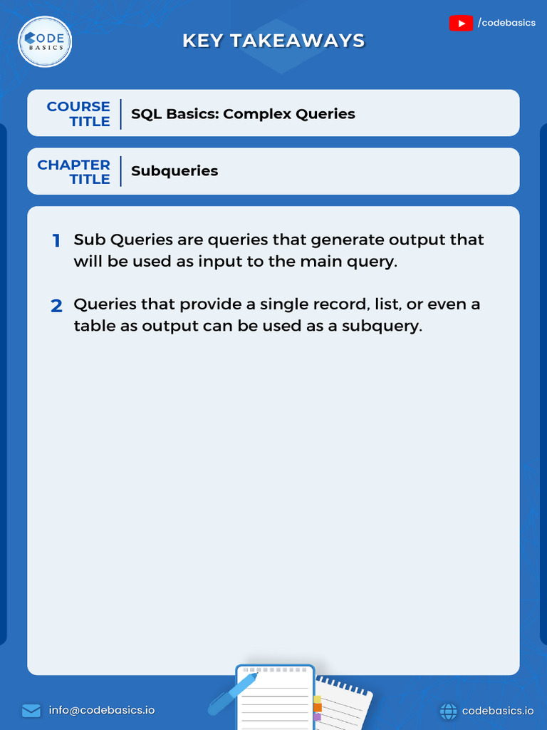 Subqueries From Codebasics | PDF