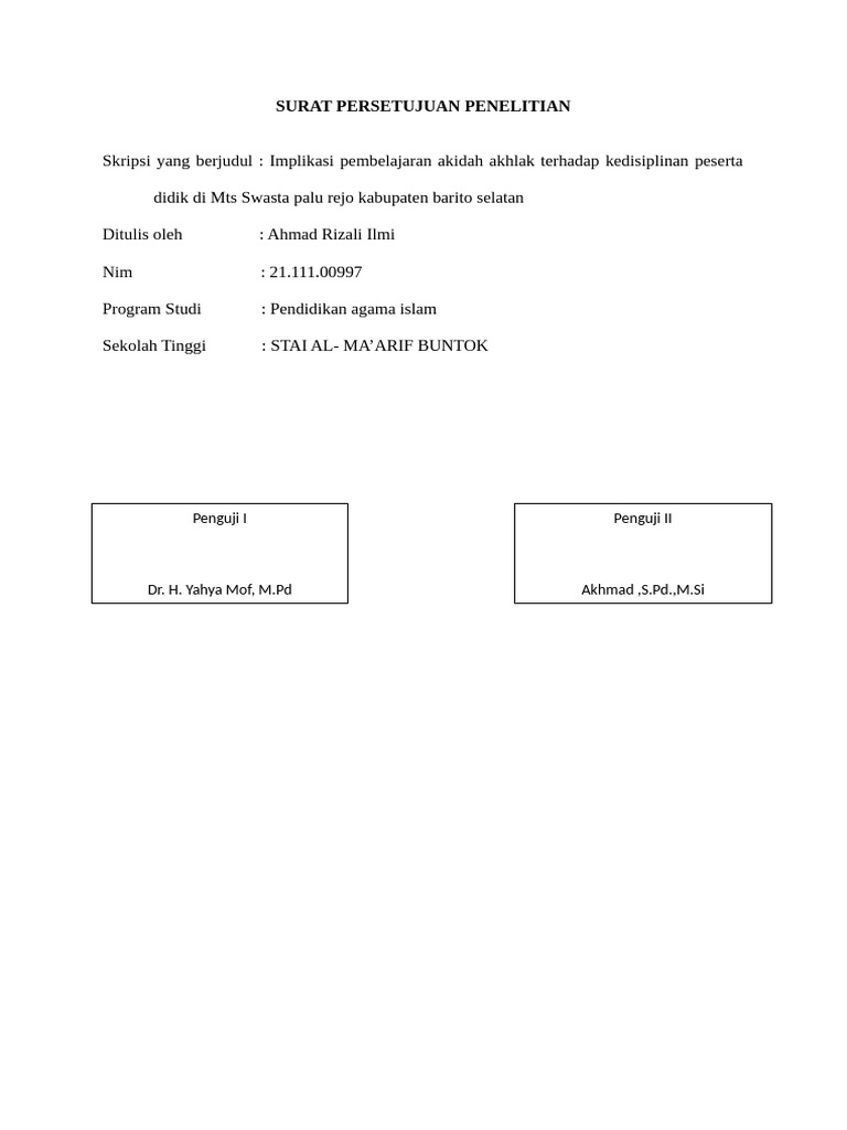 Surat Riset | PDF