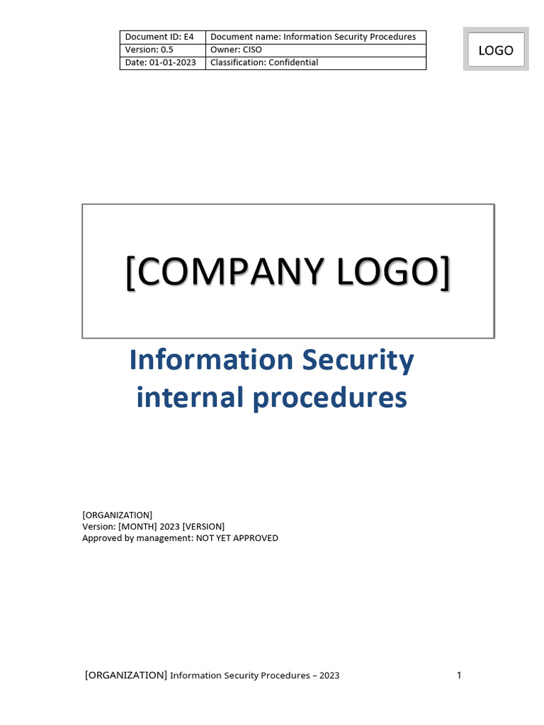 2023 Information Security Procedures Guide | PDF | Information Security ...