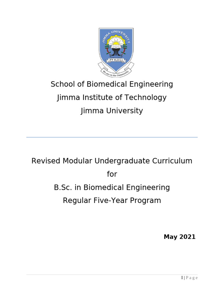 JIT-BME UG Modular Revised Curriculum 2021 | PDF | Biomedical Engineering | Engineering