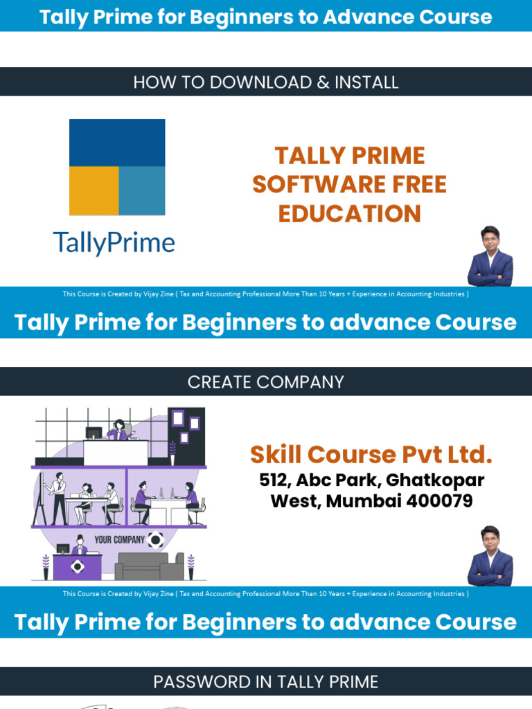 Tally Prime Course for Beginners | PDF | Debits And Credits | Payments
