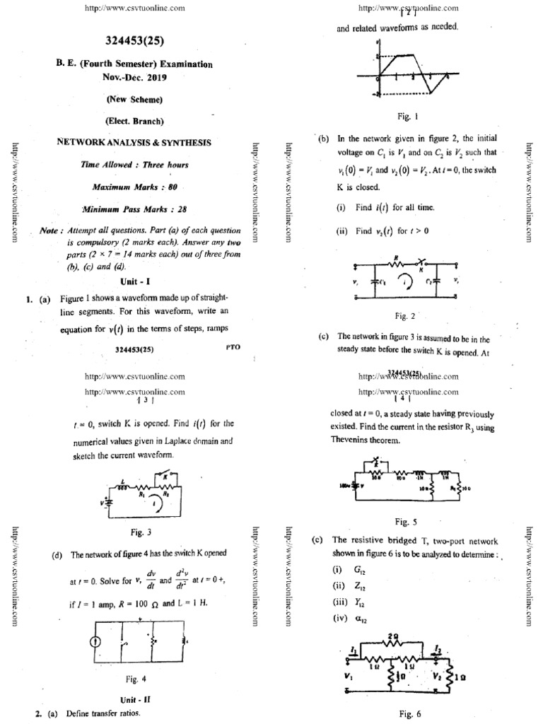 Network Analysis and Synthesis Dec 2019 | PDF