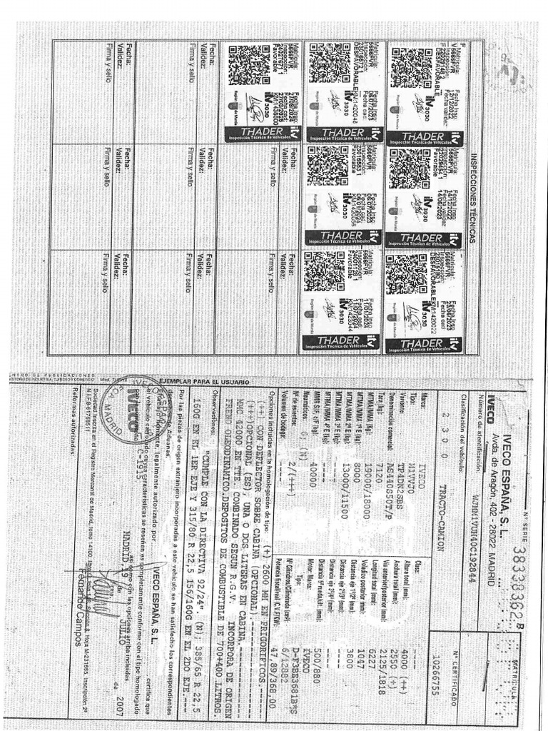 Ficha Tecnica - Iveco | PDF