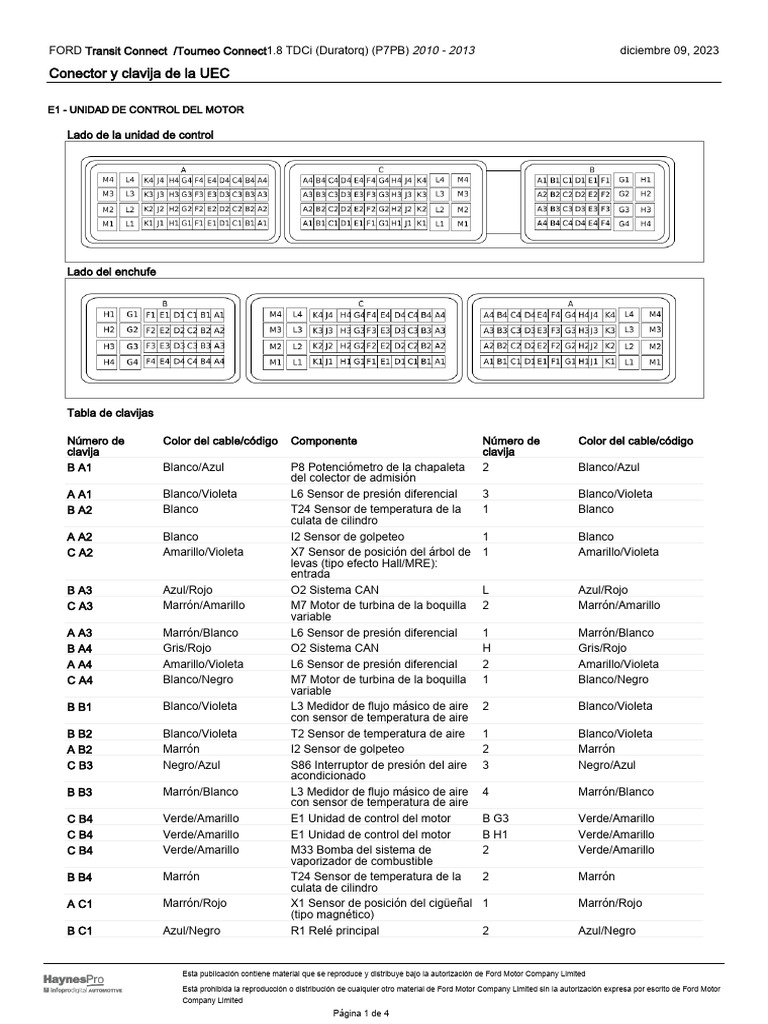 1 Ford Transit Esquema 1 | PDF | Amarillo | Verde