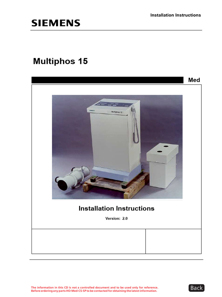 Installation Instructions | PDF | Mains Electricity | Radiography
