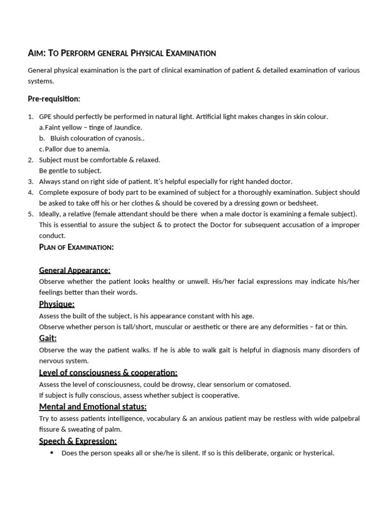 Physical Exam Guide for Clinicians | PDF | Physiology | Medical Specialties