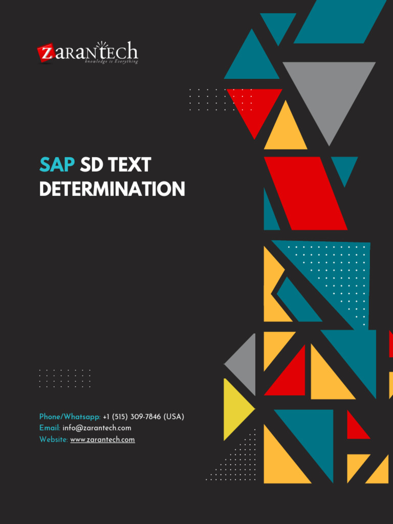 SAP SD Text Determination Guide | PDF | Computing