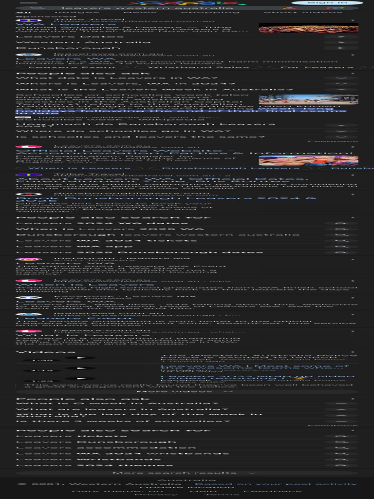 Leavers Western Australia - Google Search | PDF