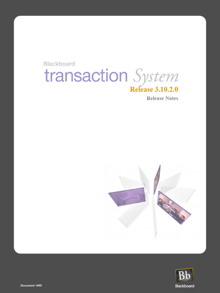 Blackboard Transact Release Notes Version 3.10.2.0 | PDF | Microsoft ...