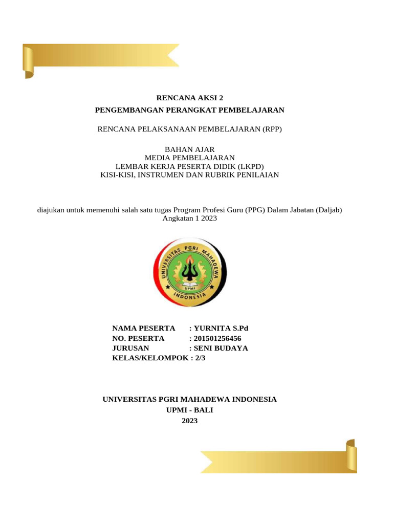 RPP PJBL Rencana Seni Budaya | PDF