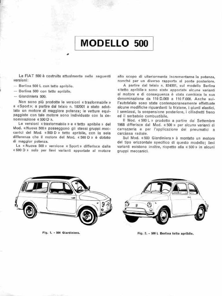 Manuale D'officina Fiat 500L | PDF