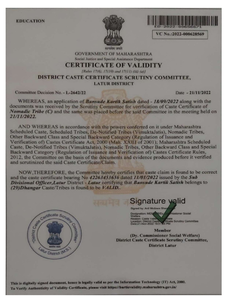 Caste Validity_compressed | PDF