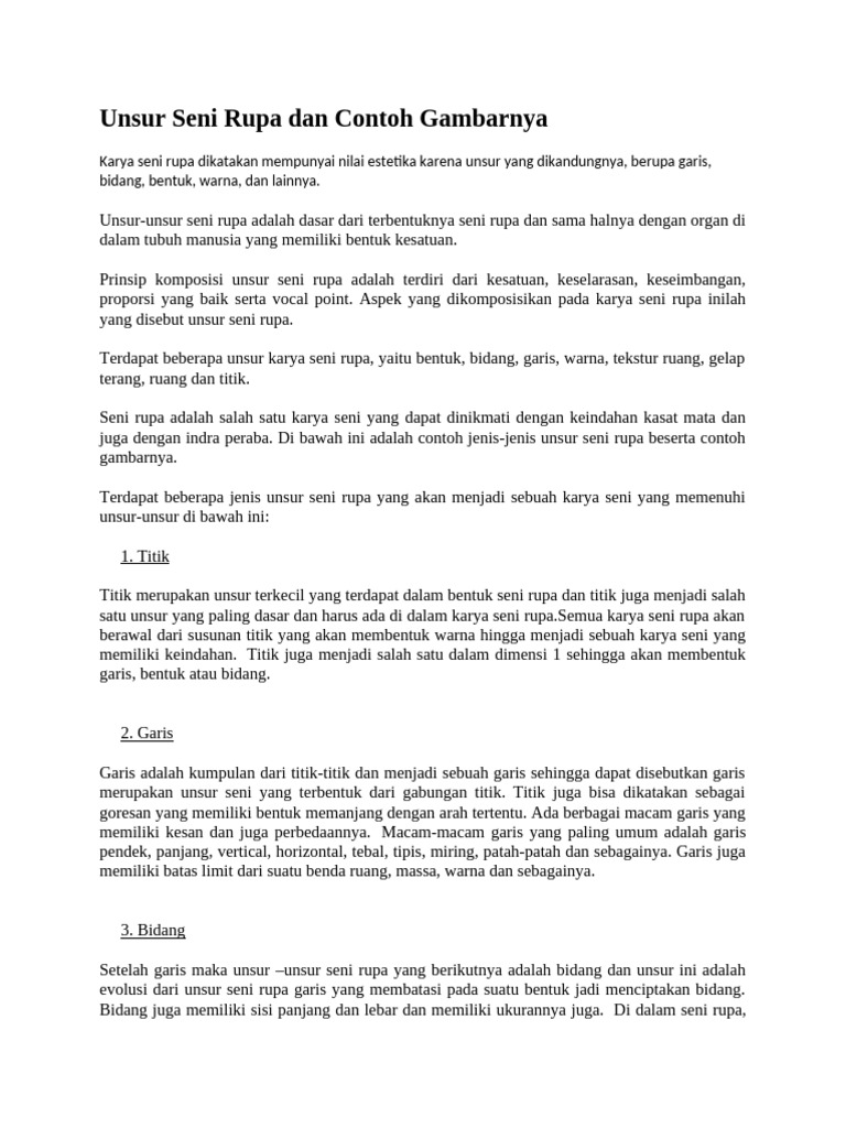 PRINSIP Karya Seni Rupa | PDF