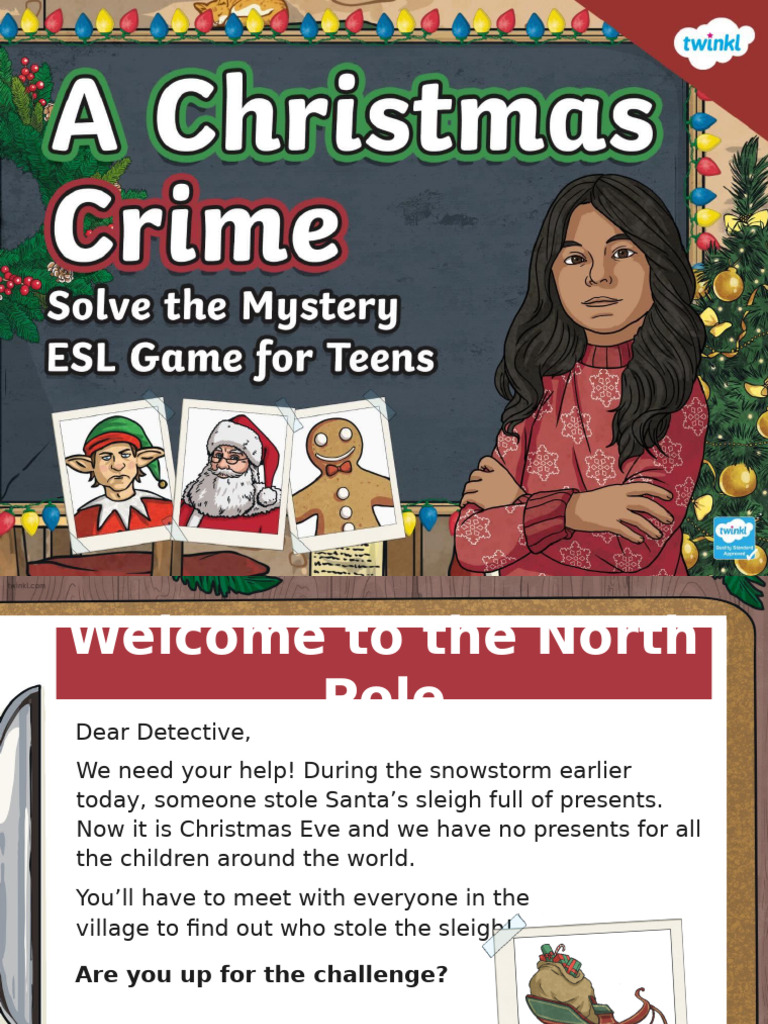Christmas Sleigh Heist Mystery | PDF | Santa Claus | Rudolph The Red ...