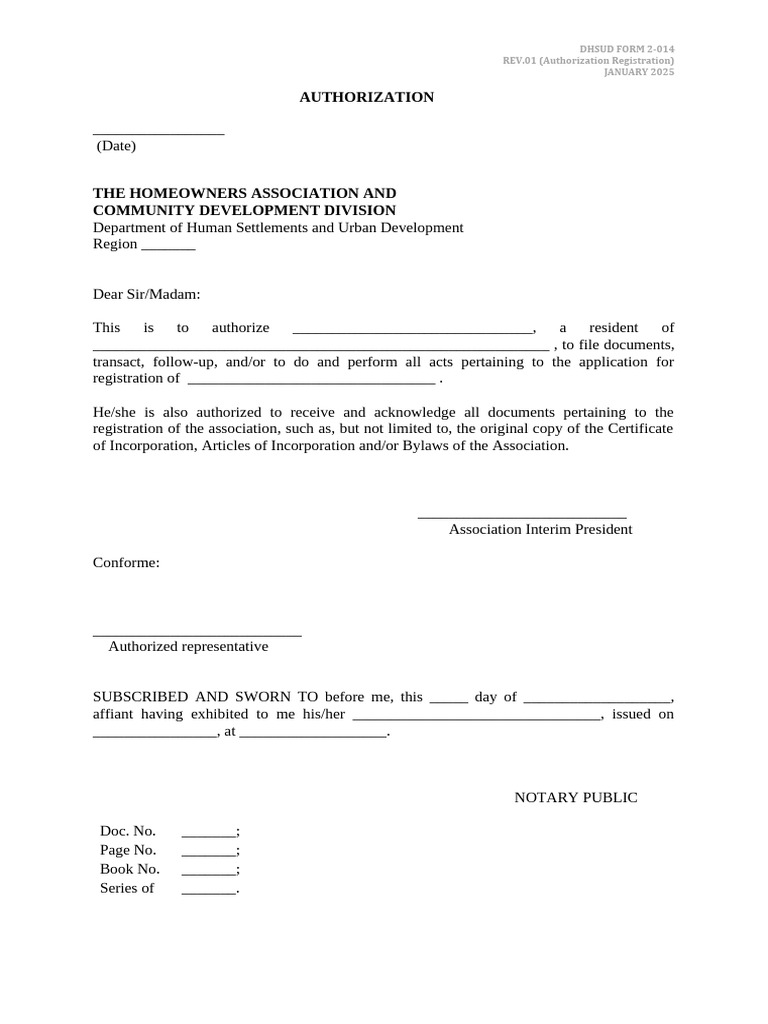 Authorization Registration v2024 | PDF