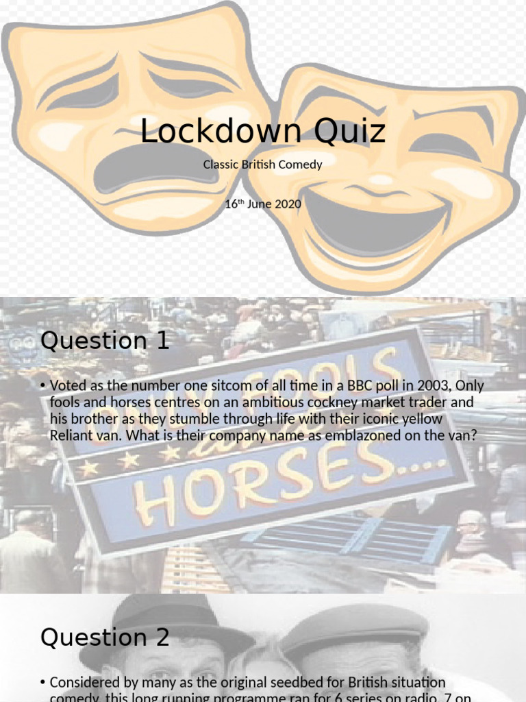 Comedy Lockdown Quiz Round | PDF